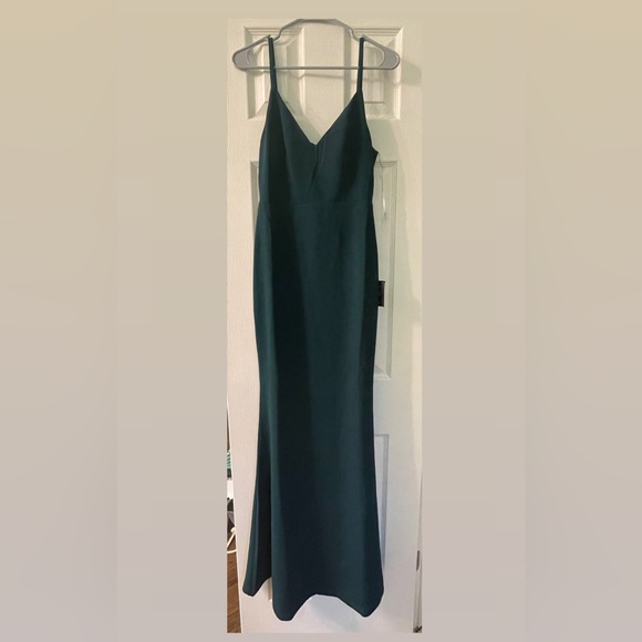 Lulus Dresses Moments Of Bliss Forest Green Backless Mermaid Maxi